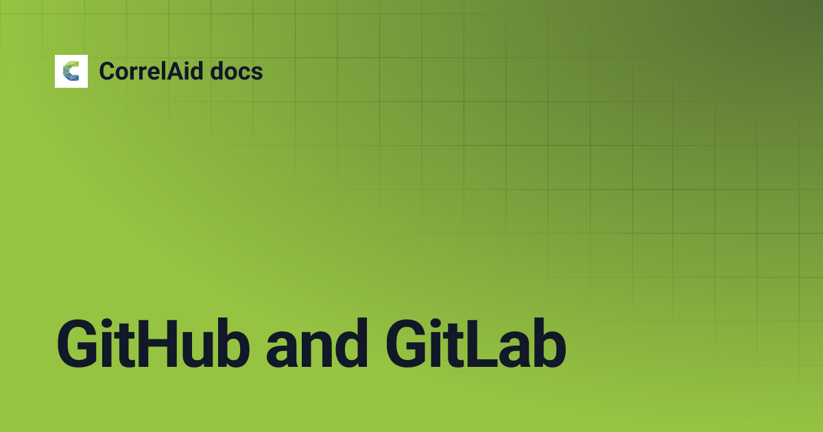GitHub and GitLab | CorrelAid docs