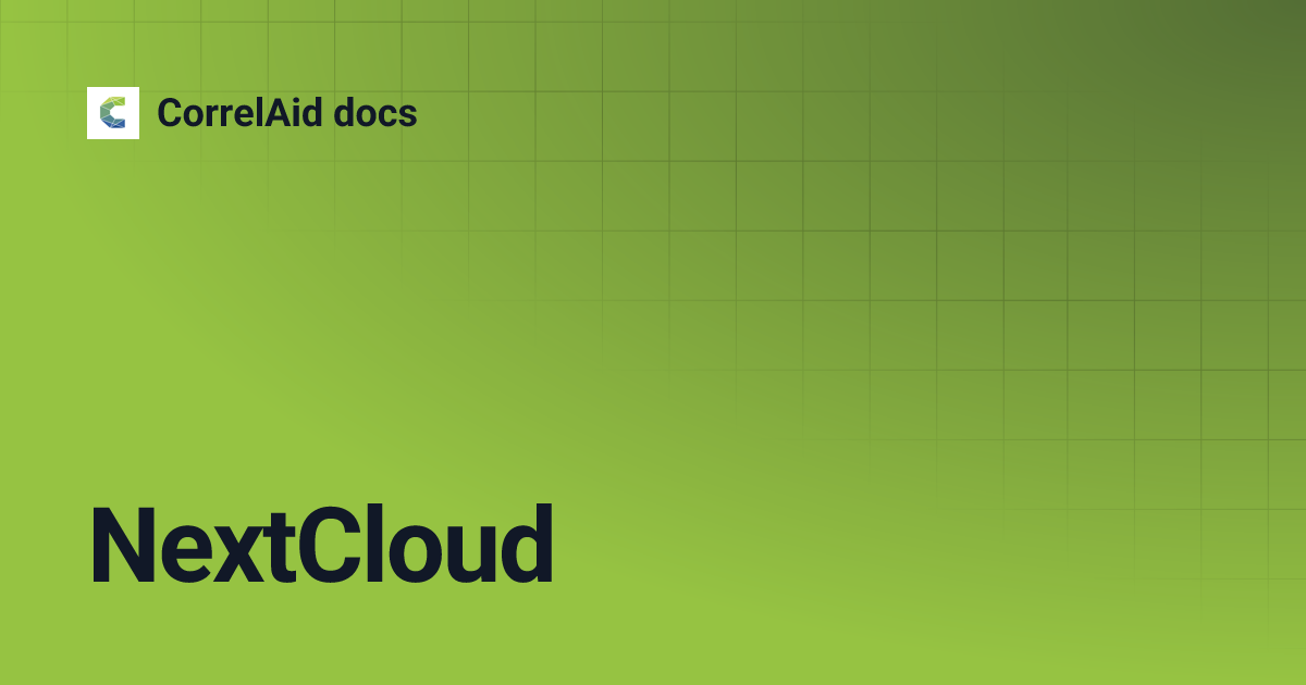 NextCloud | CorrelAid docs