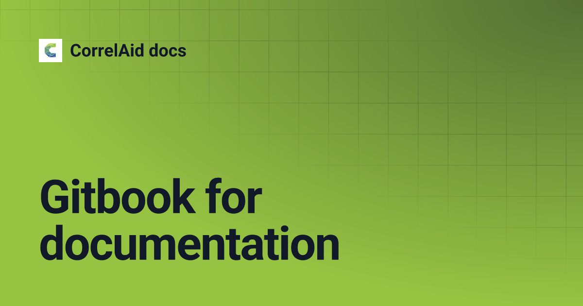 Gitbook for documentation | CorrelAid docs